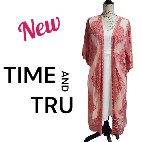 Time and Tru | Tops | Nwt Time And Tru Womens Semisheer Lace Layering ...